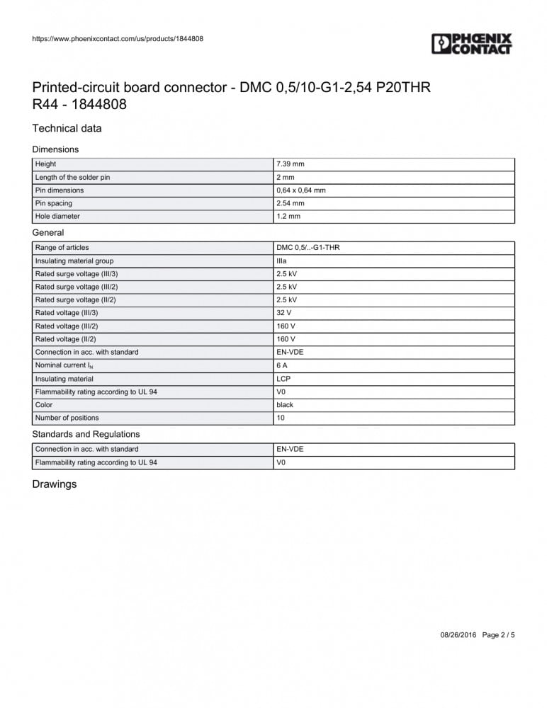 Phoenix Contact 1844808 technical document page 2