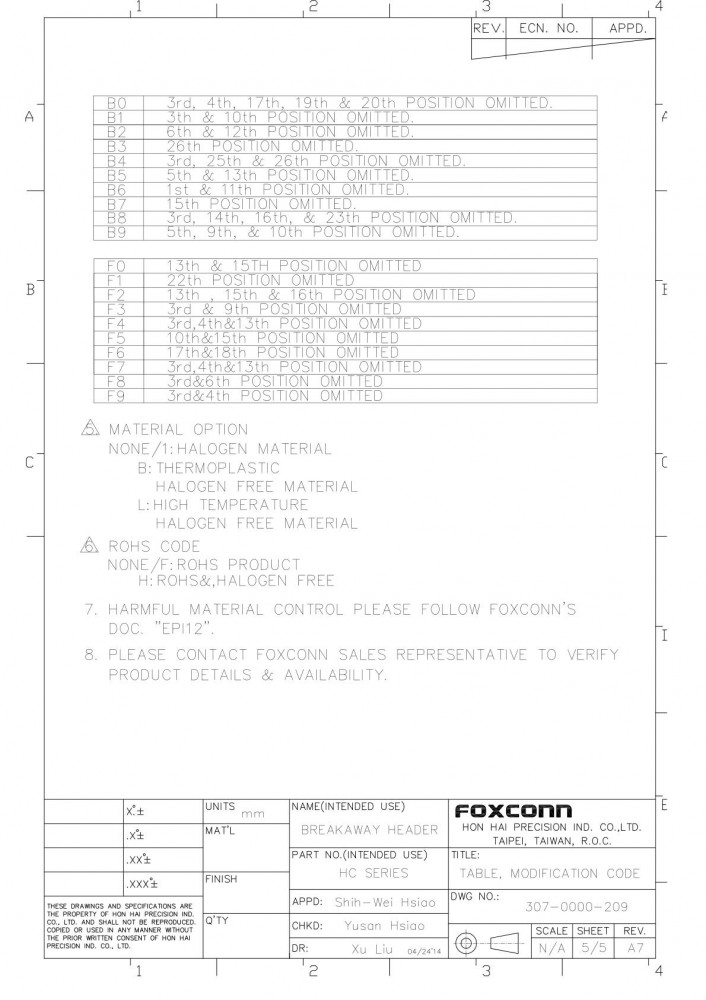 FOXCONN HC11051-D4 drawing sheet 9