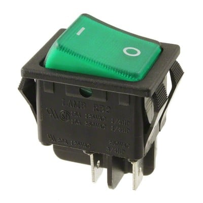 E-Switch RBW2ABLKBLKEF0 Rocker Switch