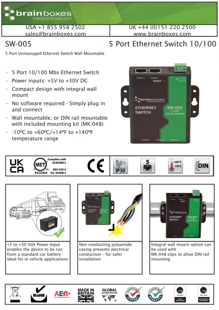 SW-005 technical document page 1