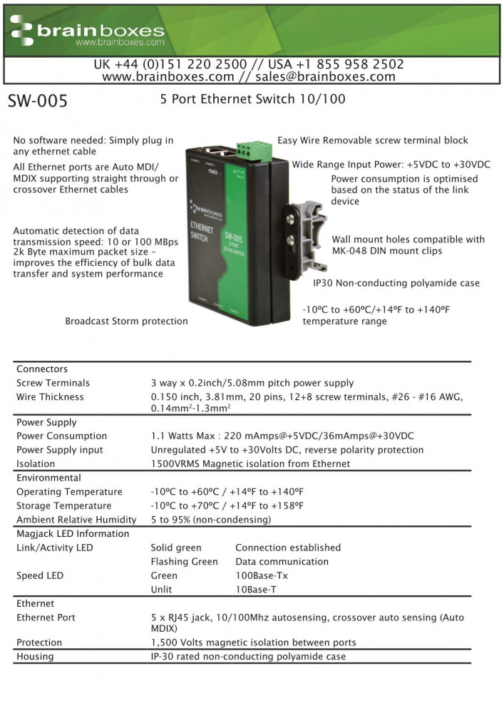SW-005 technical document page 2