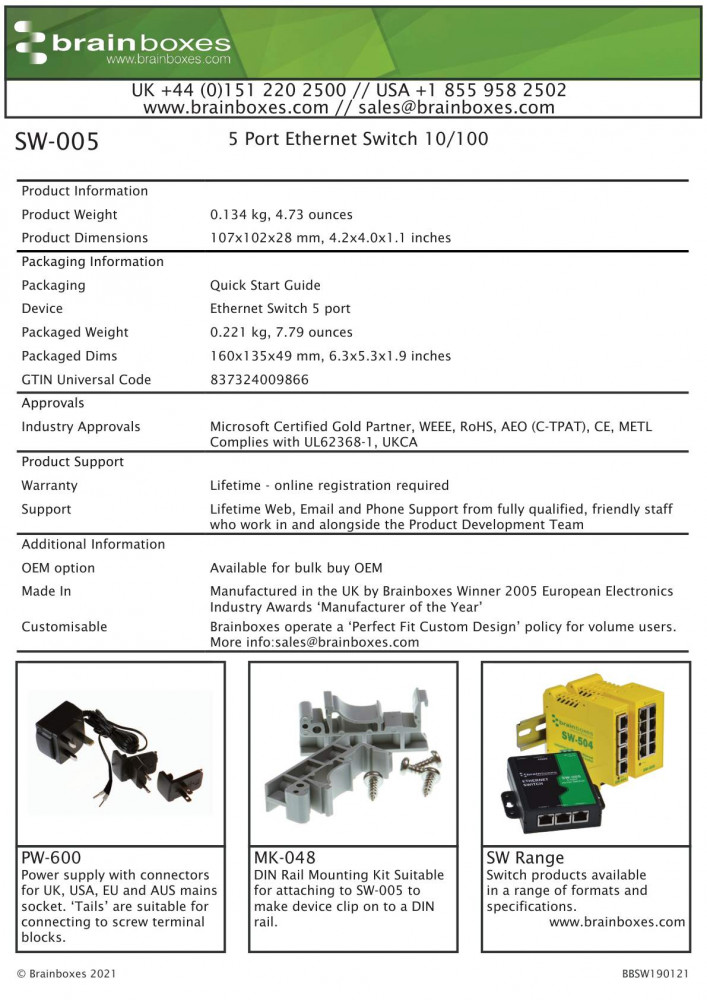 SW-005 technical document page 4