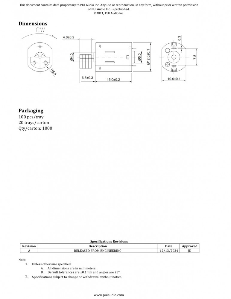 HD-EMB2212 technical document, page 3