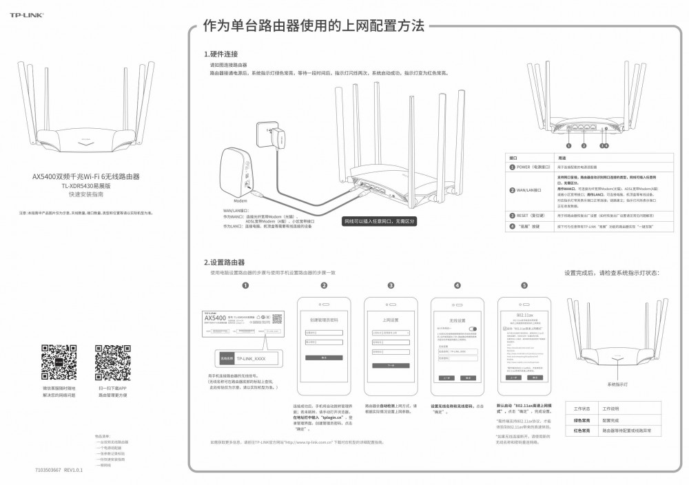 TL-XDR5430 documentation page 1