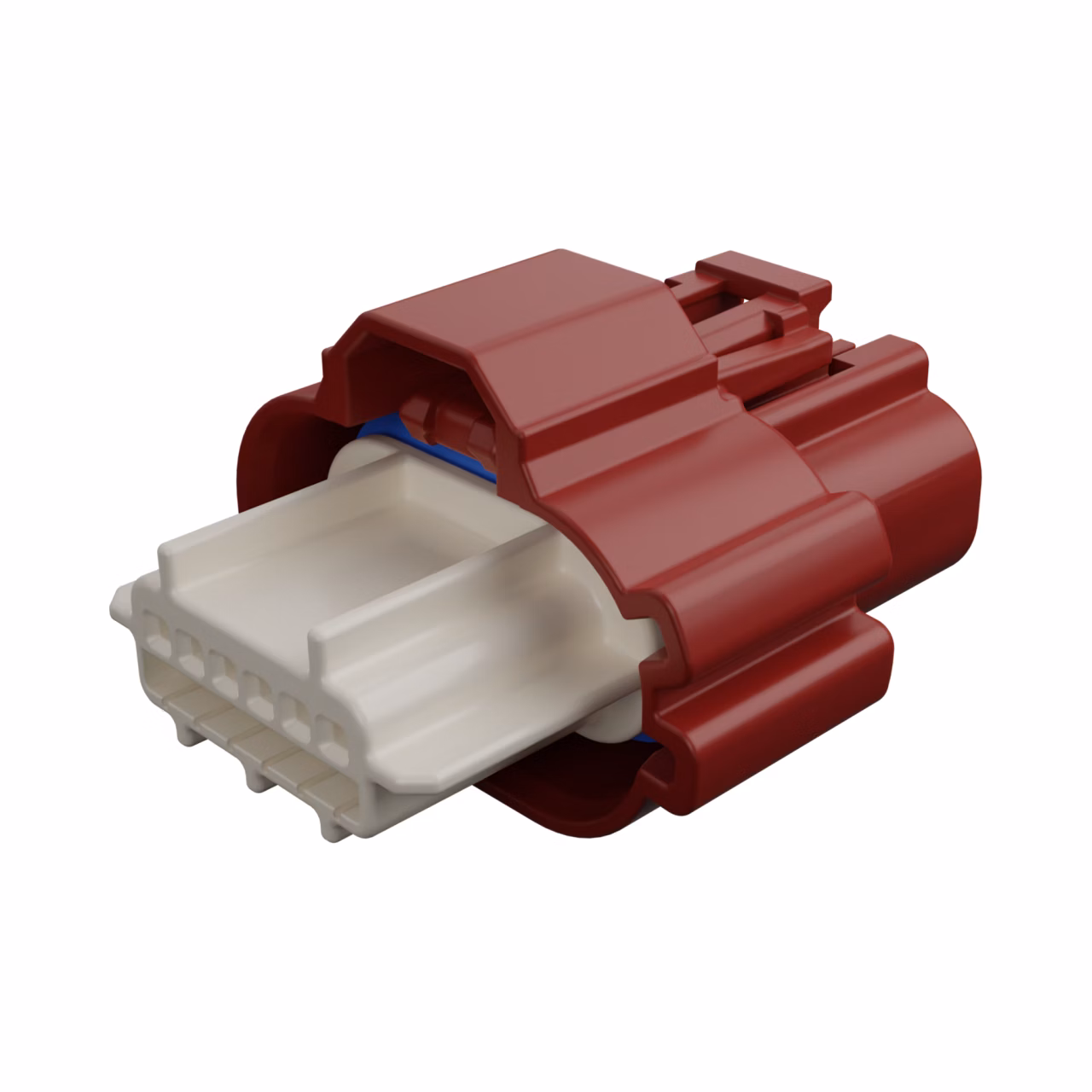 Squba Sealed Receptacle Assembly, 1.80mm Pitch, Single Row, 6 Circuits, Red for sale