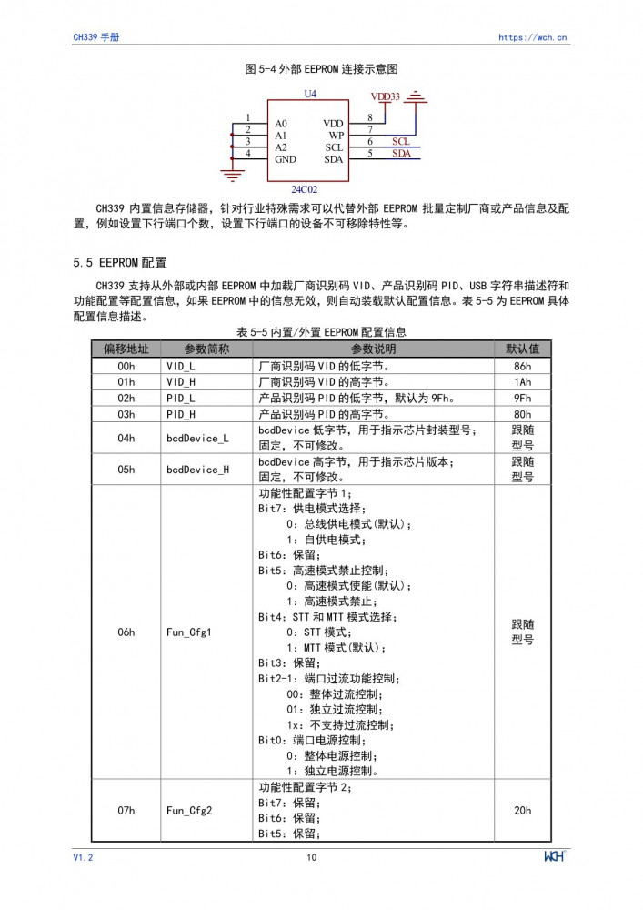 CH339F technical document page 10