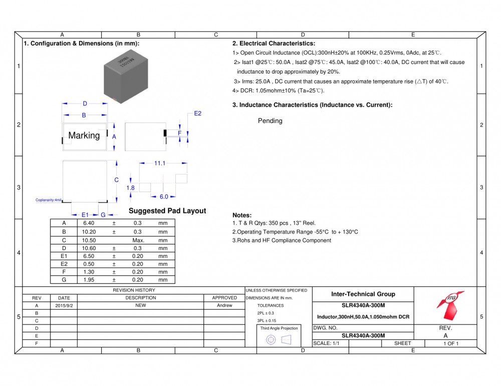 SLR4340 technical document page