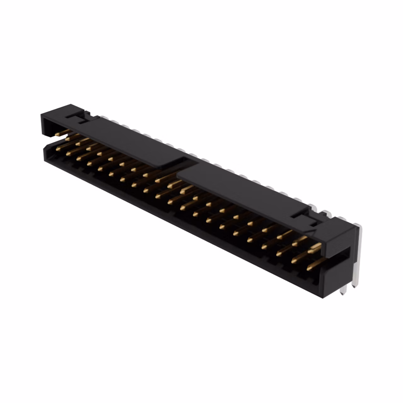 2.00mm Pitch, Milli-Grid PCB Header, Dual Row, Right-Angle, Through Hole, 42 Circuits, 0.76µm Gold (Au) Plating, 3.50mm Tail Length, Dual Side Slots, Dual Friction Locks, Center Polarization, Tape and Reel for sale