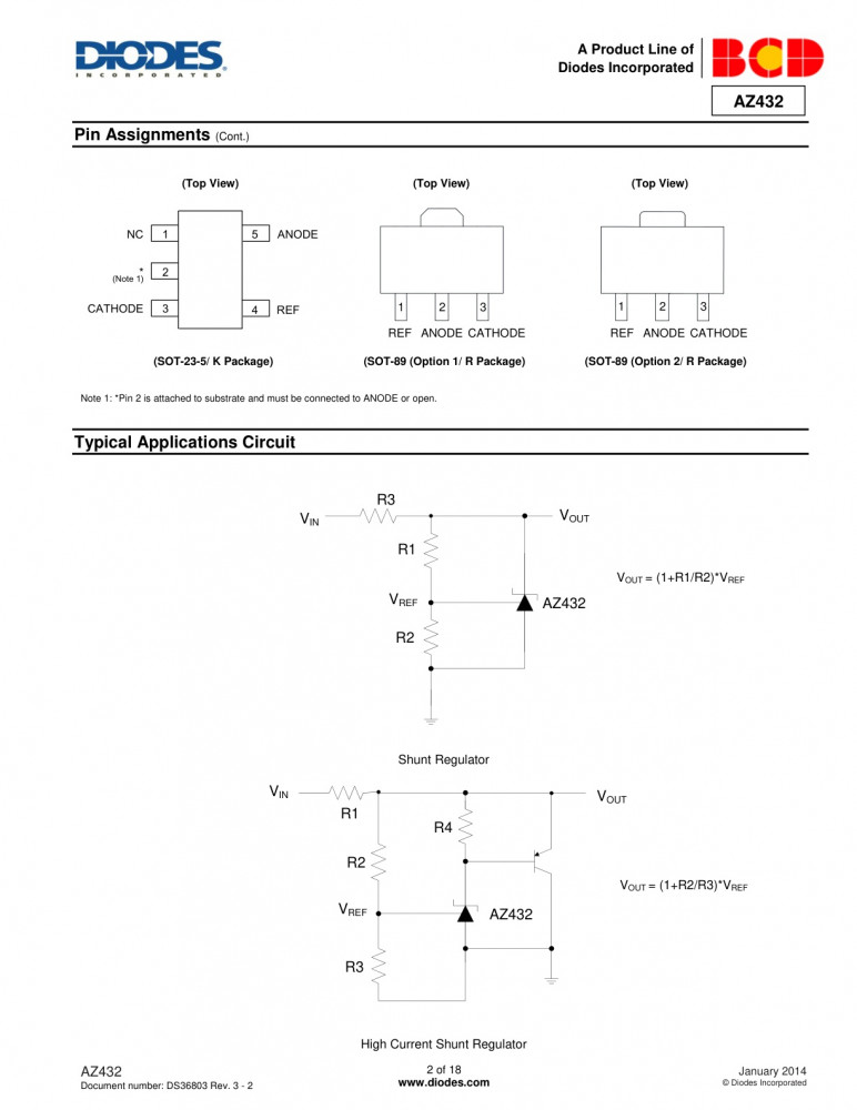 AZ432 datasheet page 2