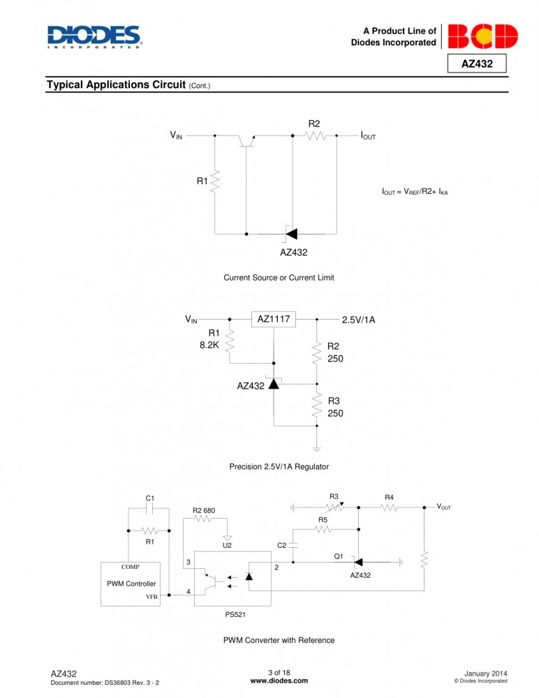 AZ432 datasheet page 3