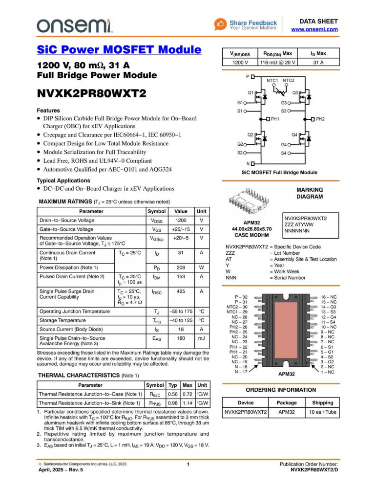 NVXK2PR80WXT2 technical document page 1