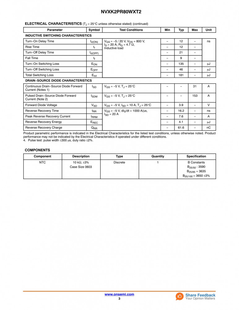 NVXK2PR80WXT2 technical document page 3
