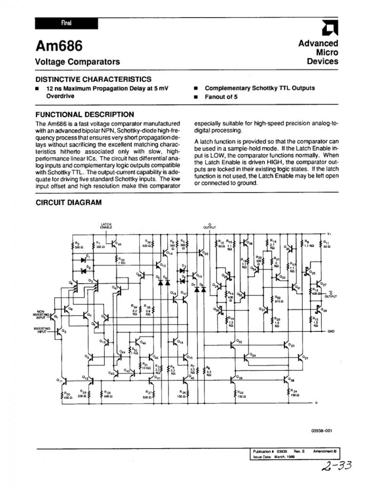 AM686 datasheet page 1
