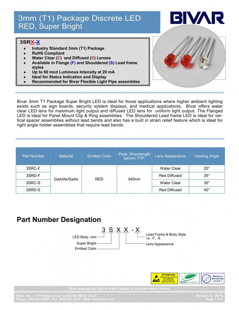 BIVAR 3SRC-F datasheet page 1