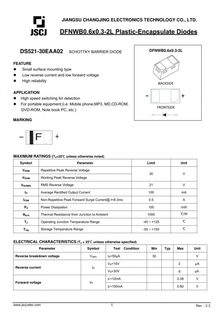 DS521-30EAA02 datasheet page 1
