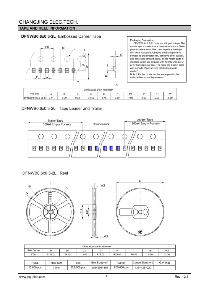 DS521-30EAA02 carrier tape