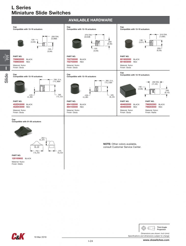 C&K L Series datasheet page 6