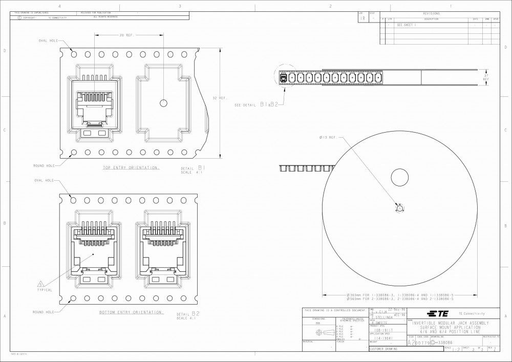 TE Connectivity 1-338086-7 technical drawing page 2