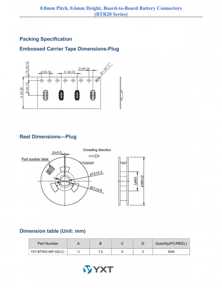 YXT BTR20 specification page 10