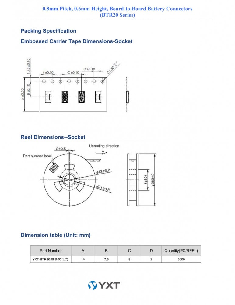 YXT BTR20 specification page 9