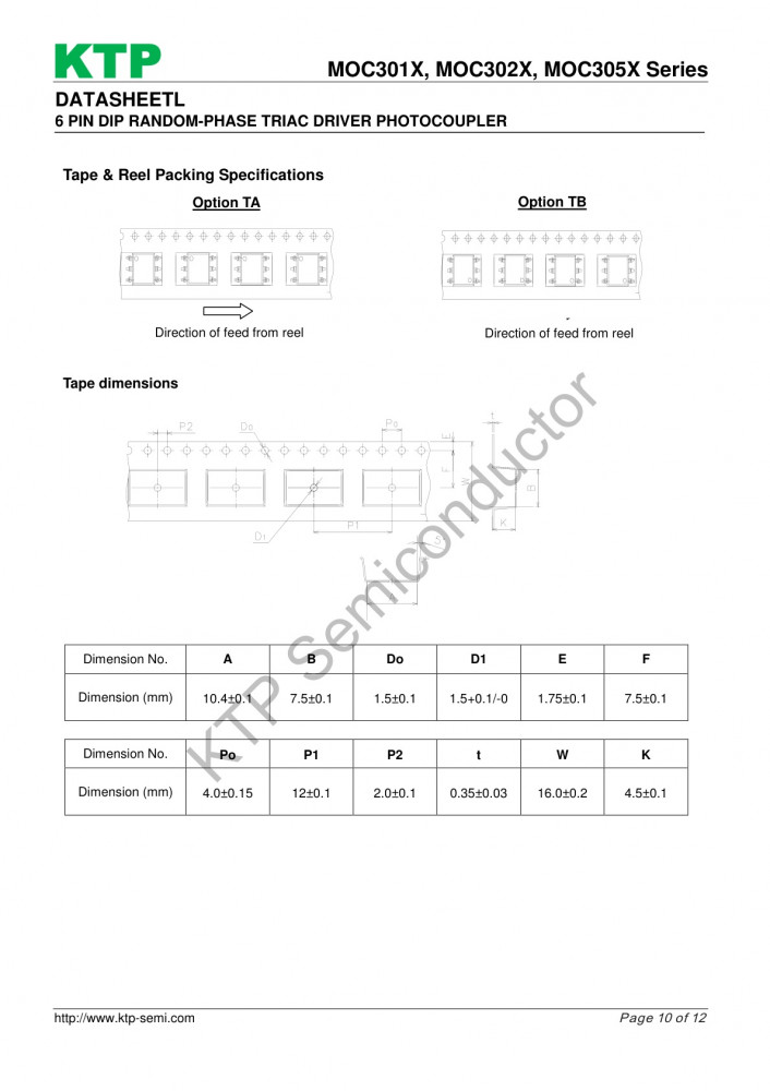 MOC3053S datasheet page 10
