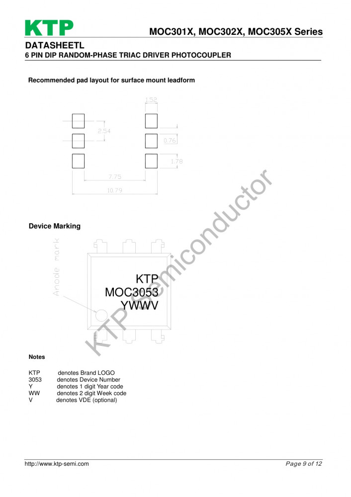 MOC3053S datasheet page 9