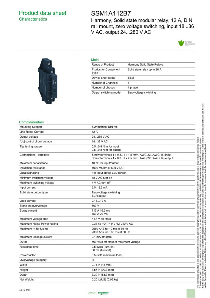 SSM1A112B7 technical document page 1