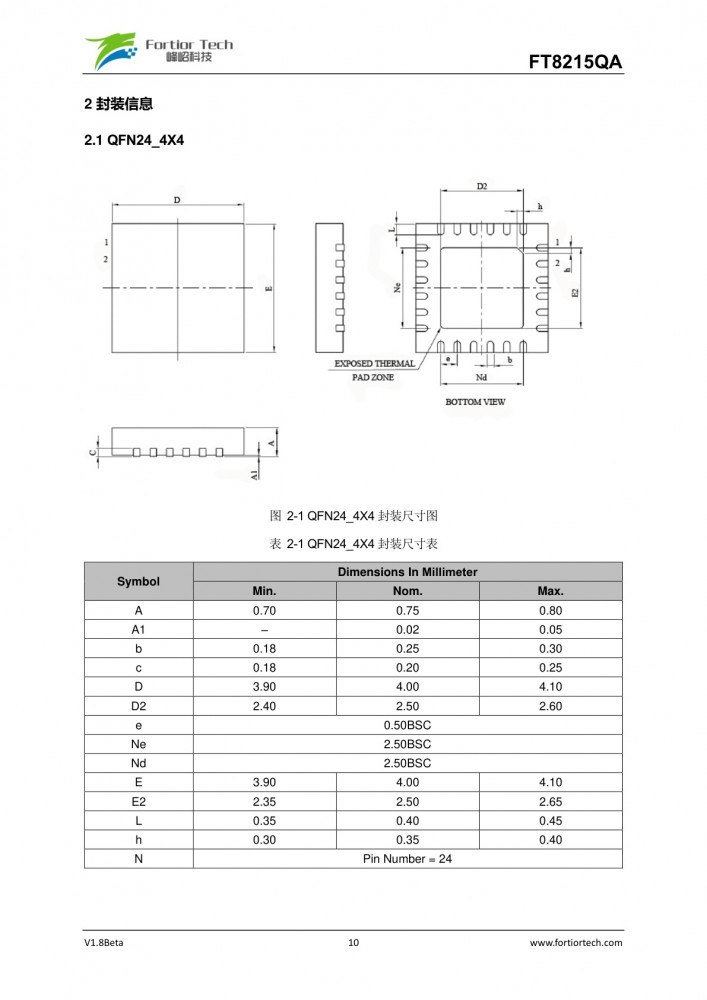 FT8215QA datasheet page 10
