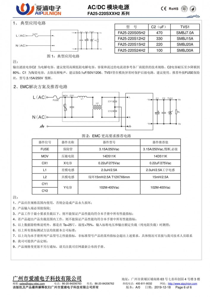 FA25-220S24H2 datasheet page 6