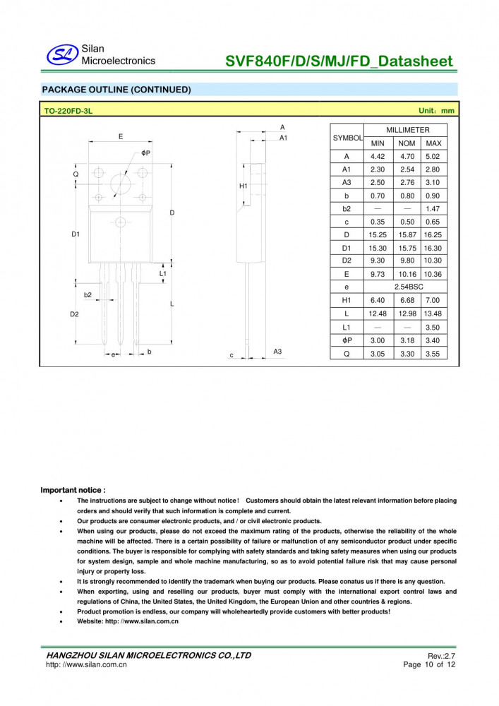SVF840F datasheet page 10