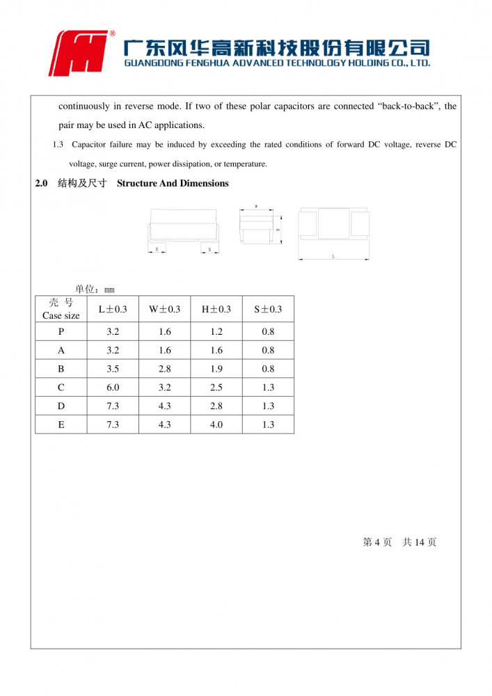 FH T450 series document page 4