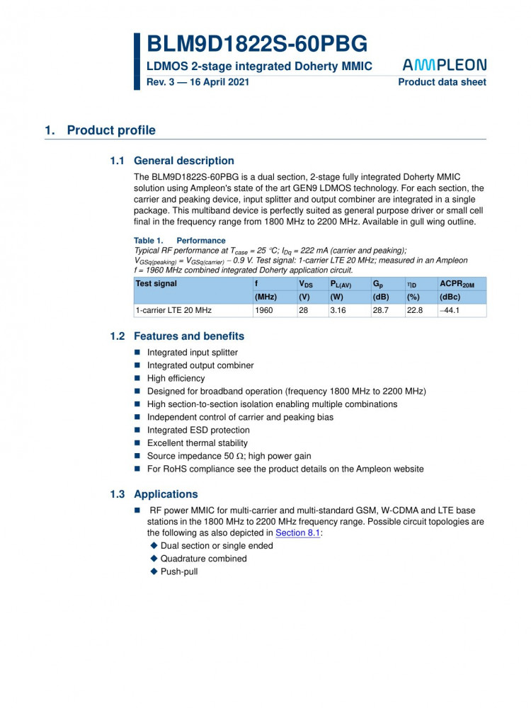 BLM9D1822S-60PBGY datasheet page 1
