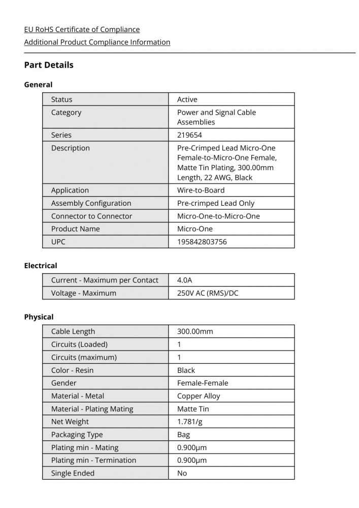 MOLEX 2196541124 drawing preview, page 2