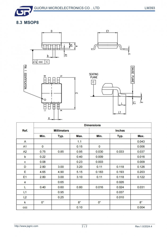 LM393 documentation page 7