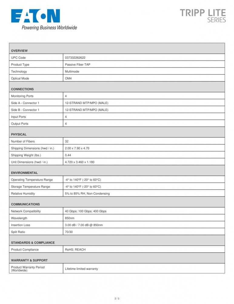 N482TAP-4MM73M8 technical document page 2