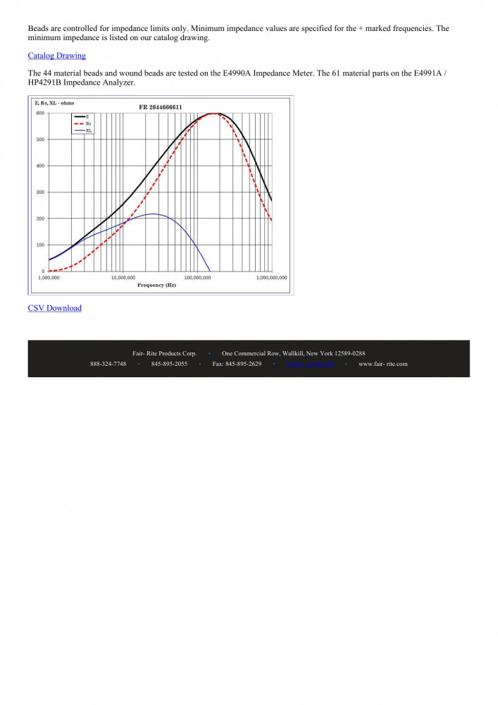 Fair-Rite 2644666611 technical document page 2