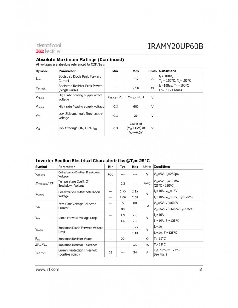 IRAMY20UP60B datasheet page 3