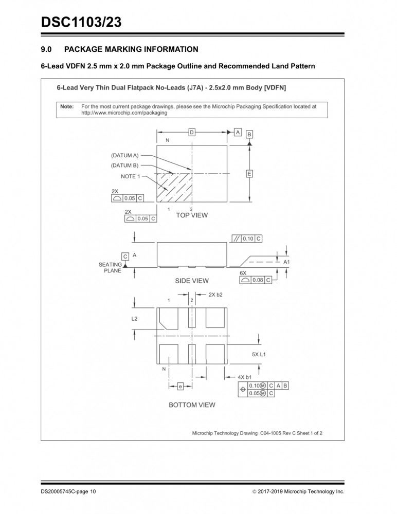 DSC1103/DSC1123 datasheet page 10