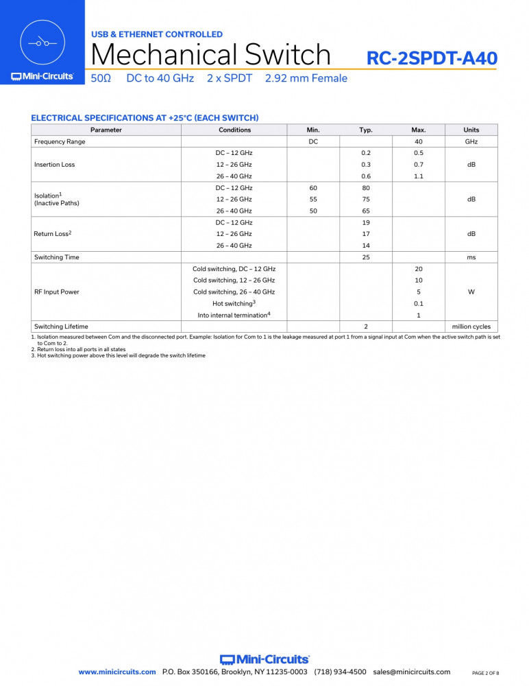 RC-2SPDT-A40 datasheet page 2
