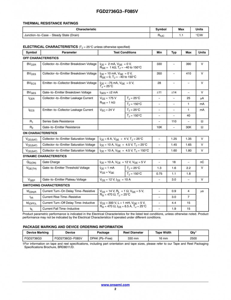 FGD2736G3-F085V datasheet page 2