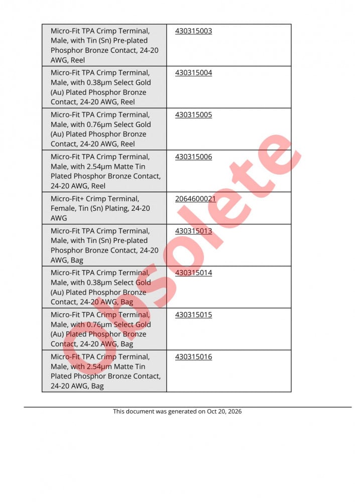 MOLEX tooling document preview, page 3