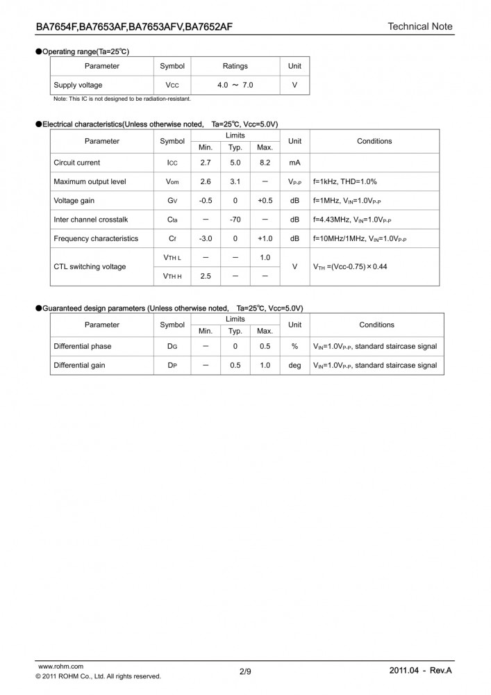 BA7654F-E2 technical document page 2