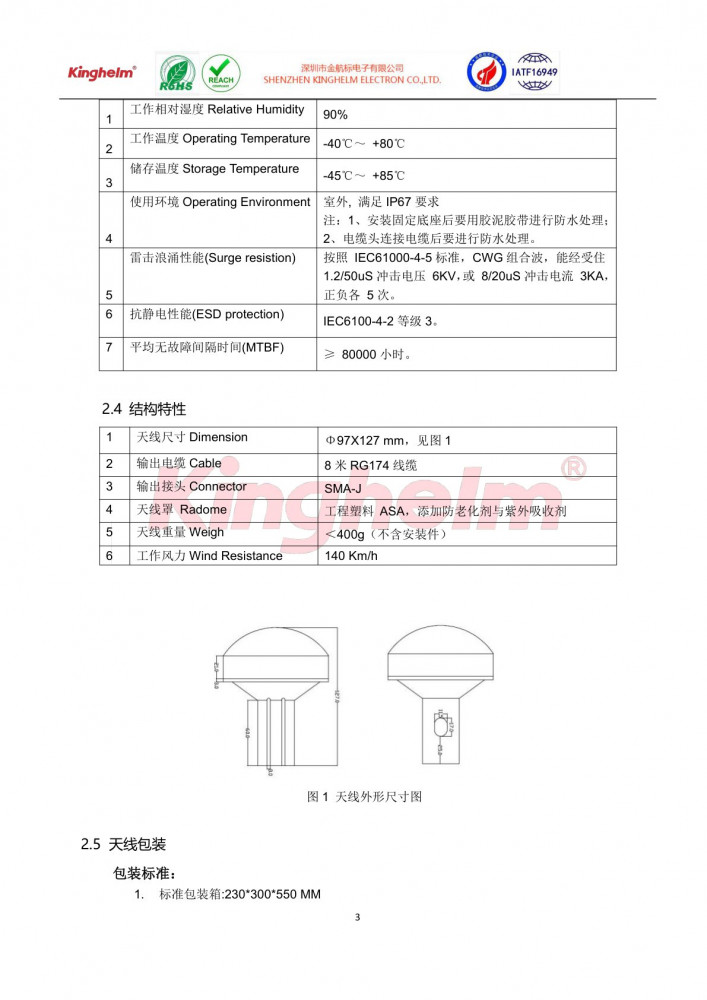 KH-GPS/BD-SS04 technical specification page 3