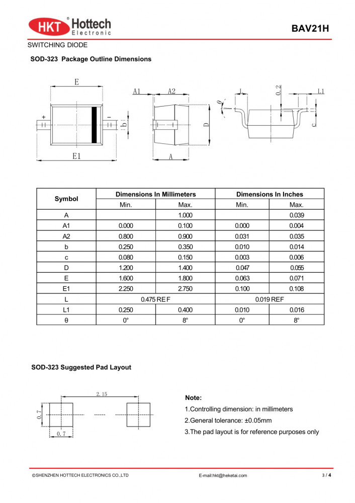 BAS21H datasheet page 3