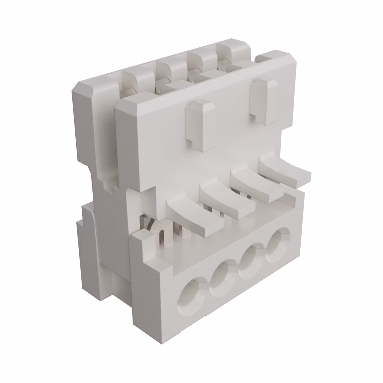 Appli-Mate RAST 2.5 IDT Housing, 2.50mm Pitch, Direct/Indirect, Female, 4 Circuits, All Position Keys, Polarizing Rib Between Circuits 3 and 4, Red Color Stripe