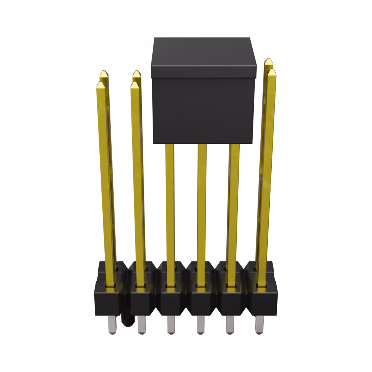 C-Grid Header, 2.54mm Pitch, Through Hole, Dual Row, Vertical, 12 Circuits, 0.38µm Gold (Au) Plating, Tube Packaging with Cap, Lead-Free for sale
