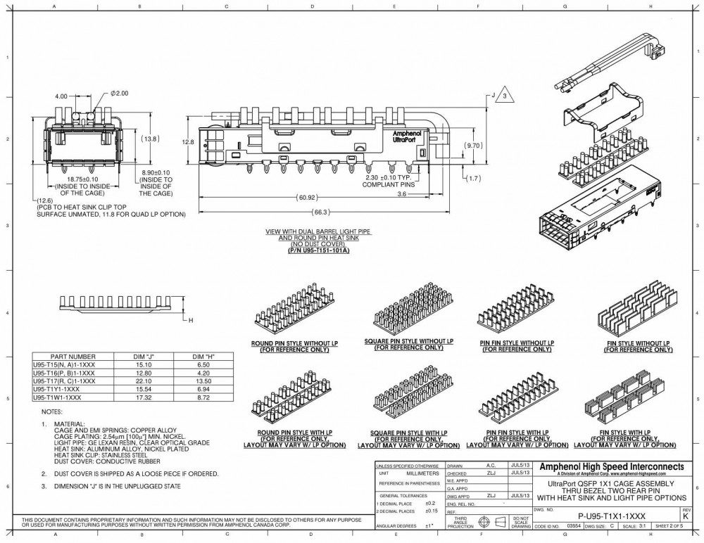 Amphenol U95T1111001 drawing page 2