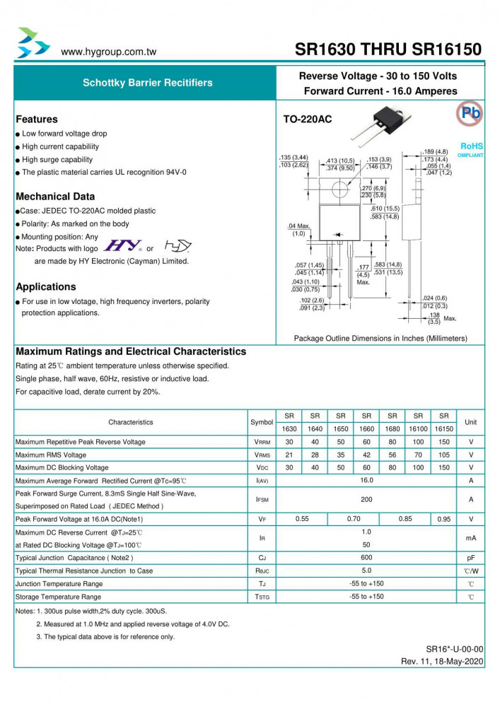 SR16100 technical document page 1