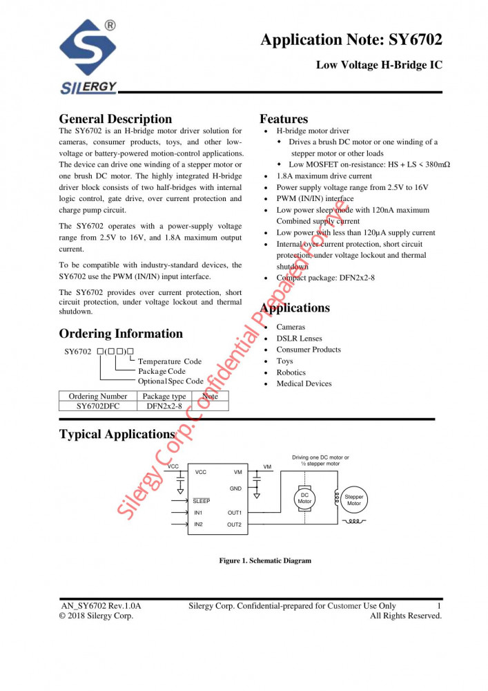 SY6702DFC datasheet page 1