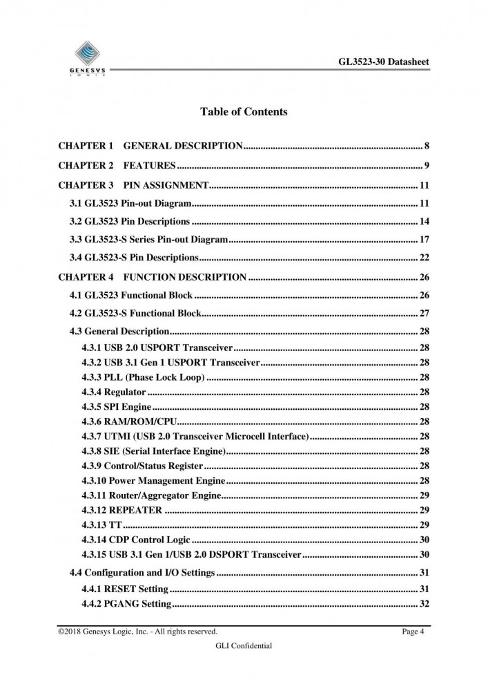 GL3523 datasheet page 4